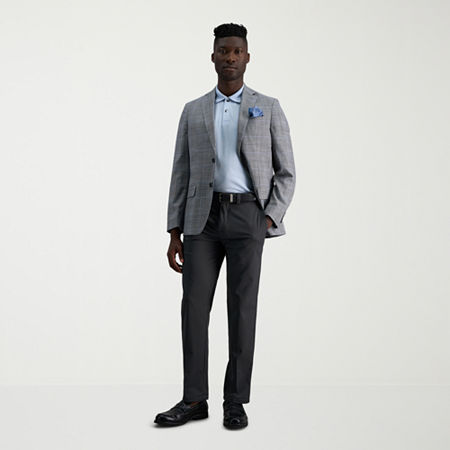 Cool Right Performance Flex Straight Fit Flat Front Pant - Dark Grey Heather