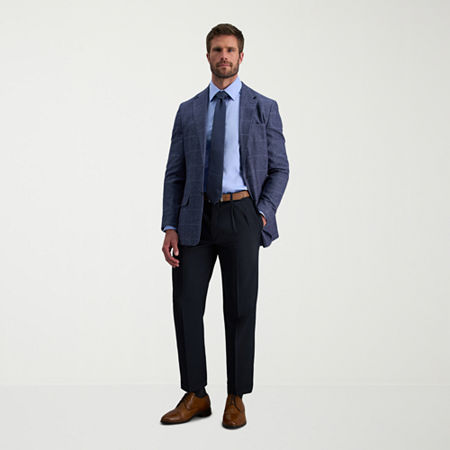 Click here for Haggar Mens Eclo Stria Classic Fit Pleated Hidden... prices