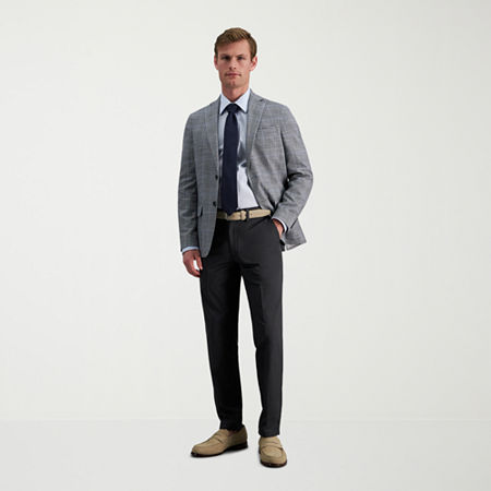 Cool Right Performance Flex Slim Fit Flat Front Pant - Dark Grey Heather
