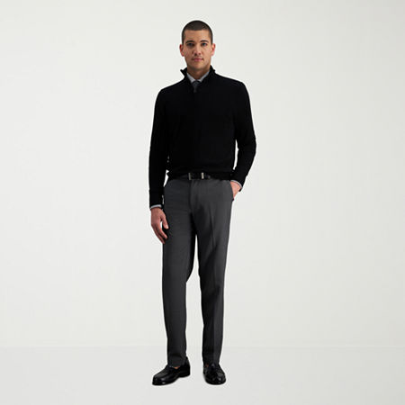 Cool Right Performance Flex Slim Fit Flat Front Pant - Dark Grey