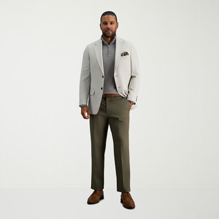 Click here for Haggar Mens Premium No Iron Khaki Classic Fit Flat... prices