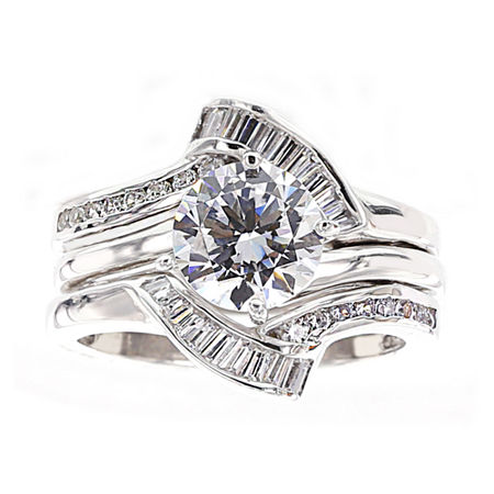 Click here for DiamonArt Cubic Zirconia Sterling Silver Solitaire... prices