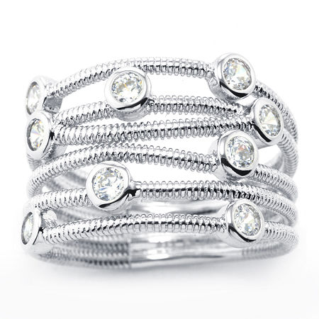 Click here for Sparkle Allure Womens Cubic Zirconia Pure Silver O... prices