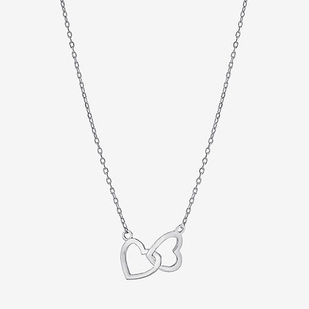 Click here for Athra Sterling Silver Linked Hearts Pendant Neckla... prices
