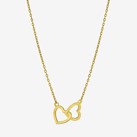 Click here for Athra 14kt. Gold Over Silver Linked Hearts Pendant... prices