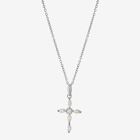 Click here for Athra Sterling Silver 18 CZ Cross Pendant Necklace prices