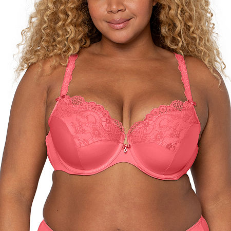 Click here for Curvy Couture Tulip Lace Push Up Bra-1017  Dd  Ora... prices