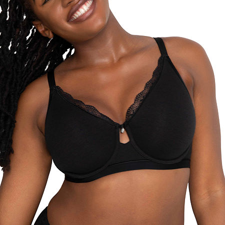 Click here for Curvy Couture Cotton Luxe Unlined Underwire Bra- 1... prices
