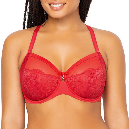 Click here for Curvy Couture Lace Luxe Underwire Bra-1299  G  Red prices