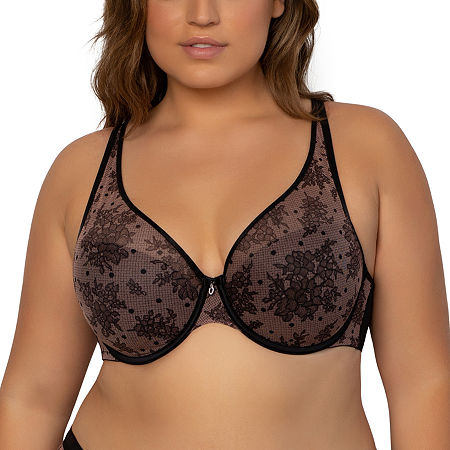 Click here for Curvy Couture Sheer Mesh Plunge T-Shirt Bra- 1310... prices