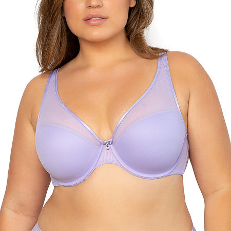 Click here for Curvy Couture Sheer Mesh Plunge T-Shirt Bra- 1310... prices