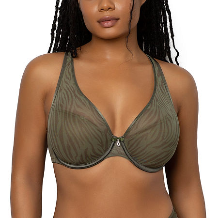 Click here for Curvy Couture Sheer Mesh Plunge T-Shirt Bra- 1310... prices