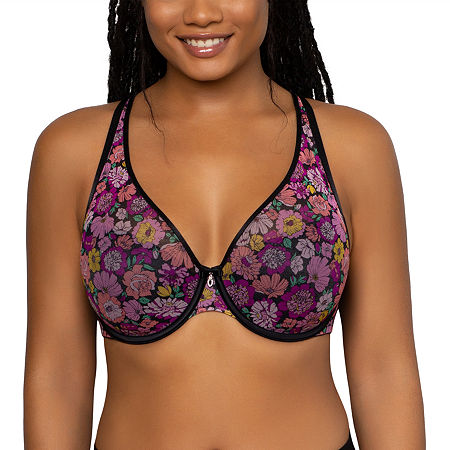Click here for Curvy Couture Sheer Mesh Plunge T-Shirt Bra- 1310... prices