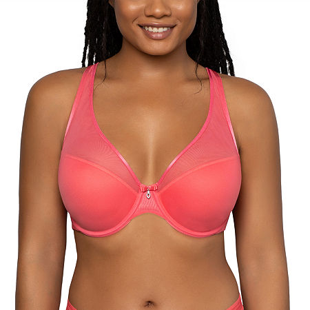 Click here for Curvy Couture Sheer Mesh Plunge T-Shirt Bra- 1310... prices