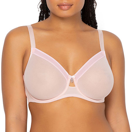 Click here for Curvy Couture Sheer Mesh Unlined Underwire Bra-131... prices