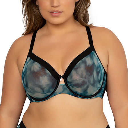 Click here for Curvy Couture Sheer Mesh Unlined Underwire Bra-131... prices