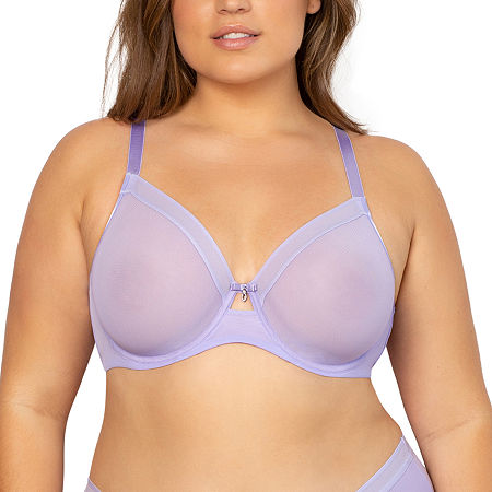 Click here for Curvy Couture Sheer Mesh Unlined Underwire Bra-131... prices