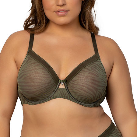 Click here for Curvy Couture Sheer Mesh Unlined Underwire Bra-131... prices