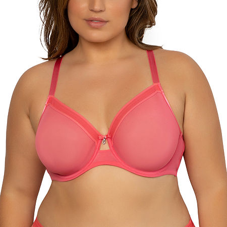 Click here for Curvy Couture Sheer Mesh Unlined Underwire Bra-131... prices