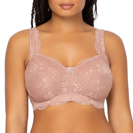 Click here for Curvy Couture Luxe Lace Wireless Bra-1320  H  Pink prices