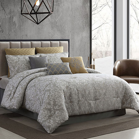Riverbrook Home Lantana 10 Piece Comforter Set  King - Gray