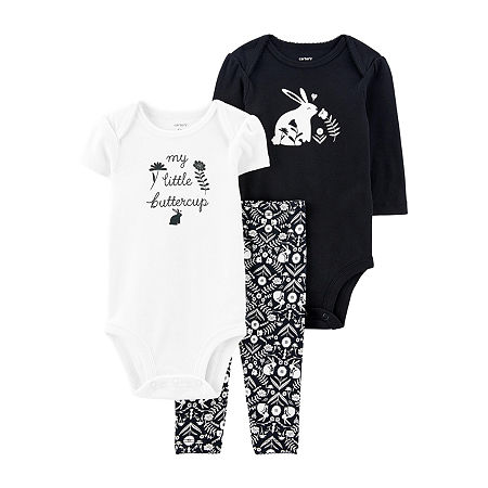 Click here for Carters Baby Girls 3-pc. Pant Set  Newborn  Black prices