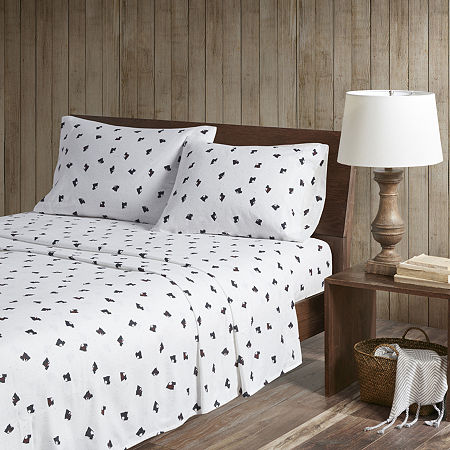 Click here for Woolrich Flannel Cotton Sheet Set  One Size  White prices