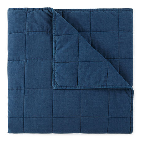 Click here for Linden Street Quilted Throw  One Size  Blue prices