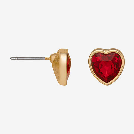 Click here for Bijoux Bar Delicates Gold Tone Red Glass 9mm Heart... prices