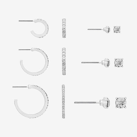 Click here for Bijoux Bar Delicates Womens Glass Round 6 Pair Ear... prices
