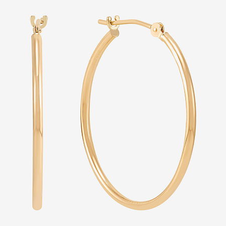 Click here for Womens 14K Gold 28mm Round Hoop Earrings  One Size prices