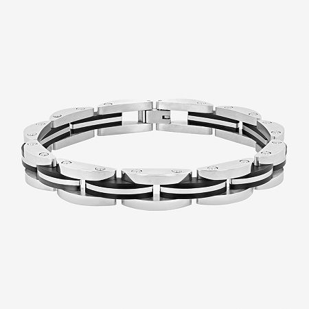 Click here for Mens Stainless Steel Solid 8 1/2 Inch Link Bracele... prices