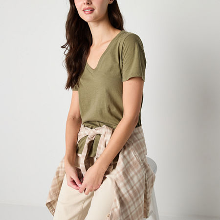 Click here for a.n.a Womens Tall V Neck Short Sleeve T-Shirt  Lar... prices