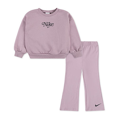 Click here for Nike Girls 2T-6X 2-Piece Solid Crewneck Top and Le... prices