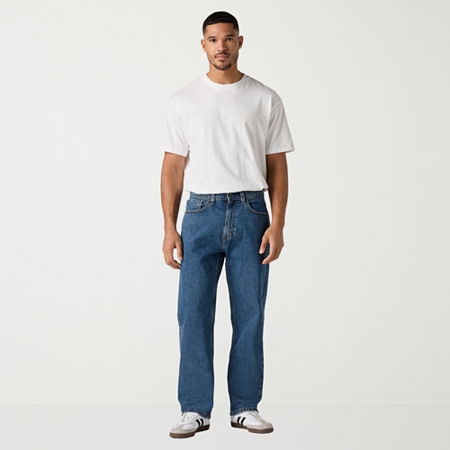 Levis Mens 505 Regular Fit Stretch Jeans - Stonewash