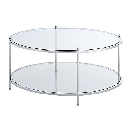 Click here for Royal Crest Glass Coffee Table  One Size  Silver prices