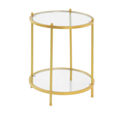 Royal Crest Round End Table, Color: Gold - JCPenney