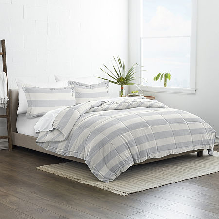 ienjoy Home Distressed Stripe Reversible 3-Pc. Comforter Set  Full/Queen - Distressed Stripe