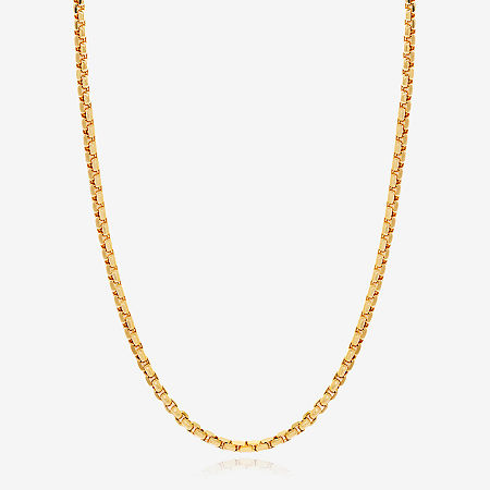 Click here for Womens 14K Gold 20 Inch Box Chain Necklace  One Si... prices