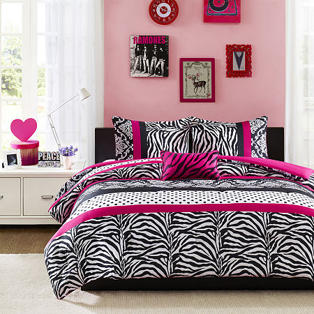 Click here for Mi Zone Gemma Zebra Comforter Set with decorative... prices