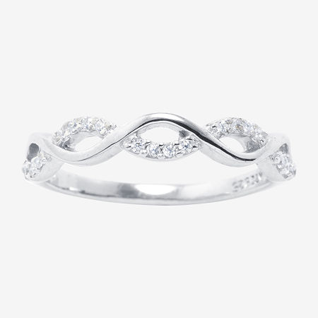 Click here for Athra Sterling Silver CZ Infinity Band Ring prices