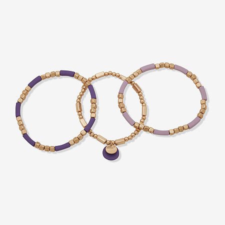 Click here for a.n.a Womens 3-pc. Bracelet Set  One Size  Purple prices