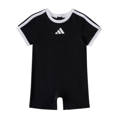adidas Baby Boys Short Sleeve Romper, Color: Black Adi - JCPenney