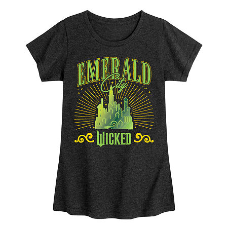Click here for Wicked Big Girls Emerald City Graphic Tee - Black prices