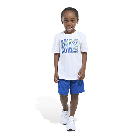 Click here for Boys (4-7) adidas(R) Short Sleeve Tee & Shorts Set... prices