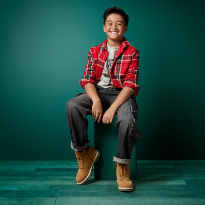 Thereabouts Little & Big Kid Boys Luke Flat Heel Hiking Boots, Color ...