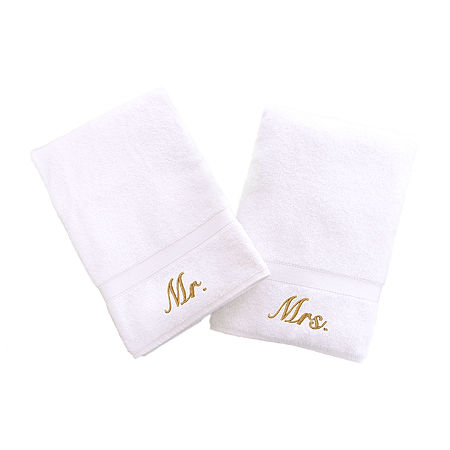 Click here for Linum Home Textiles Mr And Mrs 2-pc. Hand Towel  O... prices
