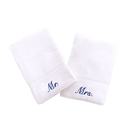 Click here for Linum Home Textiles Mr And Mrs 2-pc. Hand Towel  O... prices