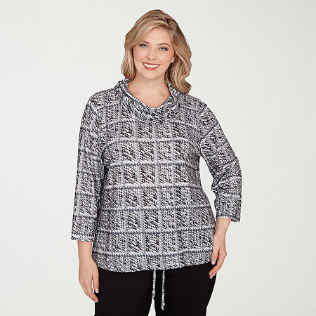 Click here for Hearts Of Palm Womens Plus Cowl Neck 3/4 Sleeve T-... prices