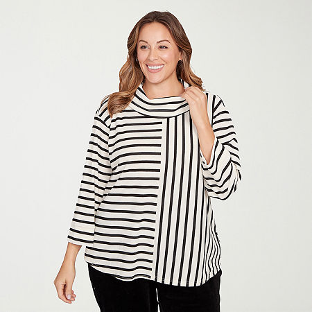 Click here for Hearts Of Palm Womens Plus Cowl Neck 3/4 Sleeve T-... prices